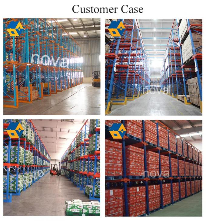 High Density Warehouse Racking System Heavy Duty 4 Way Pallet Shuttle Rack