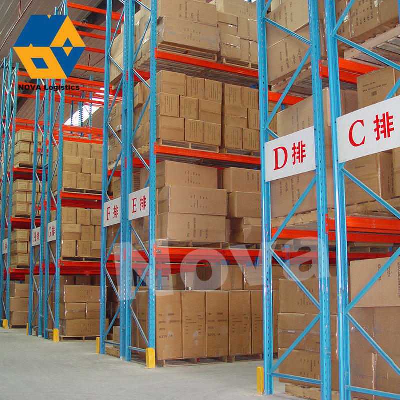 Robust Gray Blue Orange Pallet Racking System With 2.0-2.5mm Beam Thickness